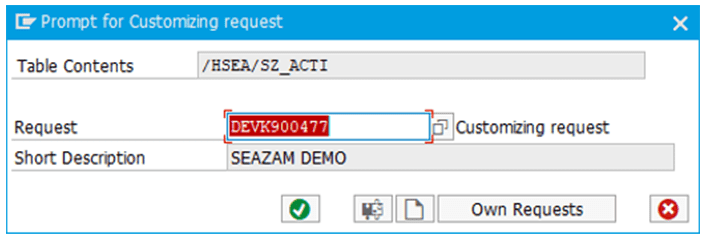 Customizing: maintain table ID's - SEAzam